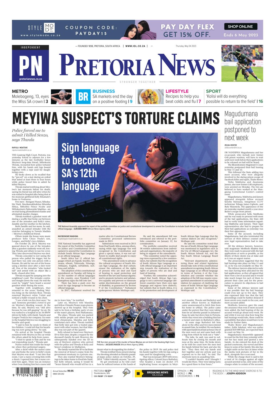 Get digital access to Pretoria News - May 04, 2023 issue | Magzter.com