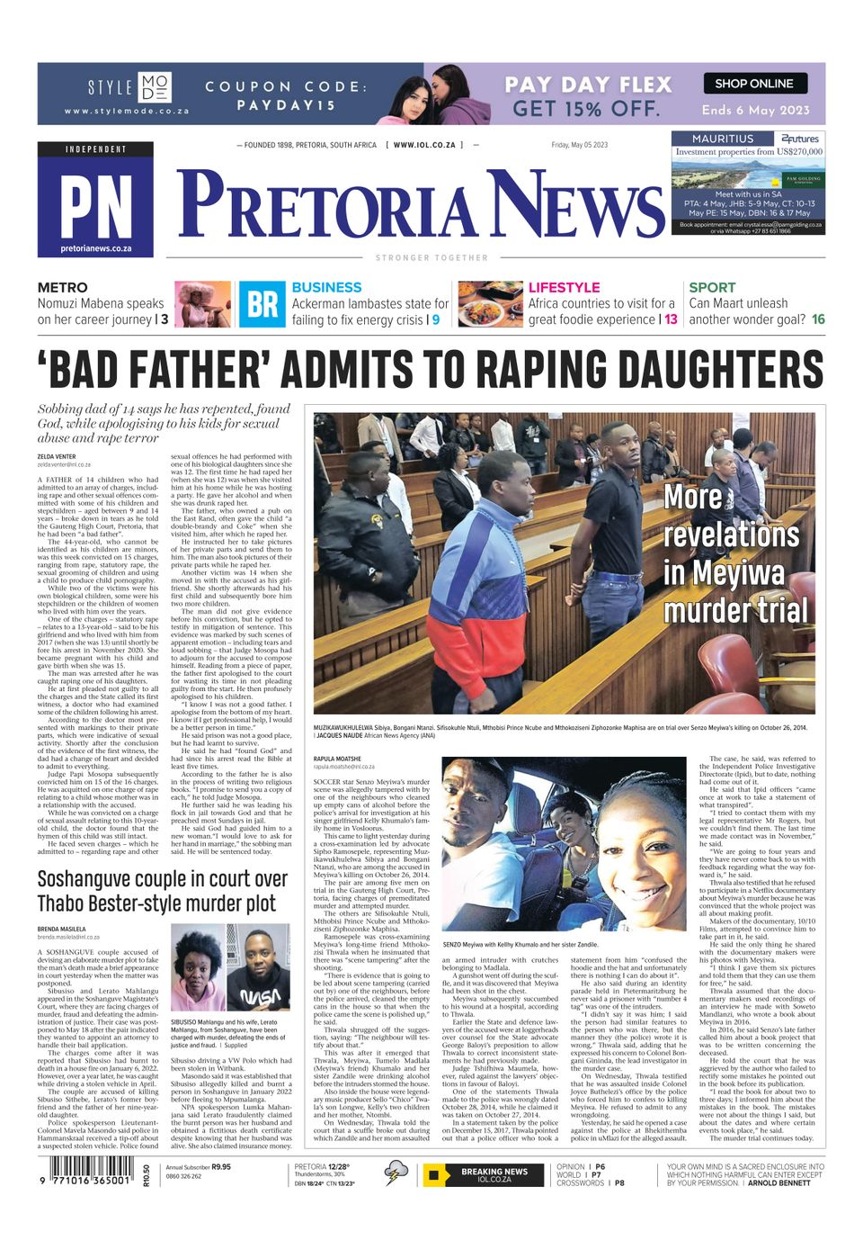 Get digital access to Pretoria News - May 05, 2023 issue | Magzter.com