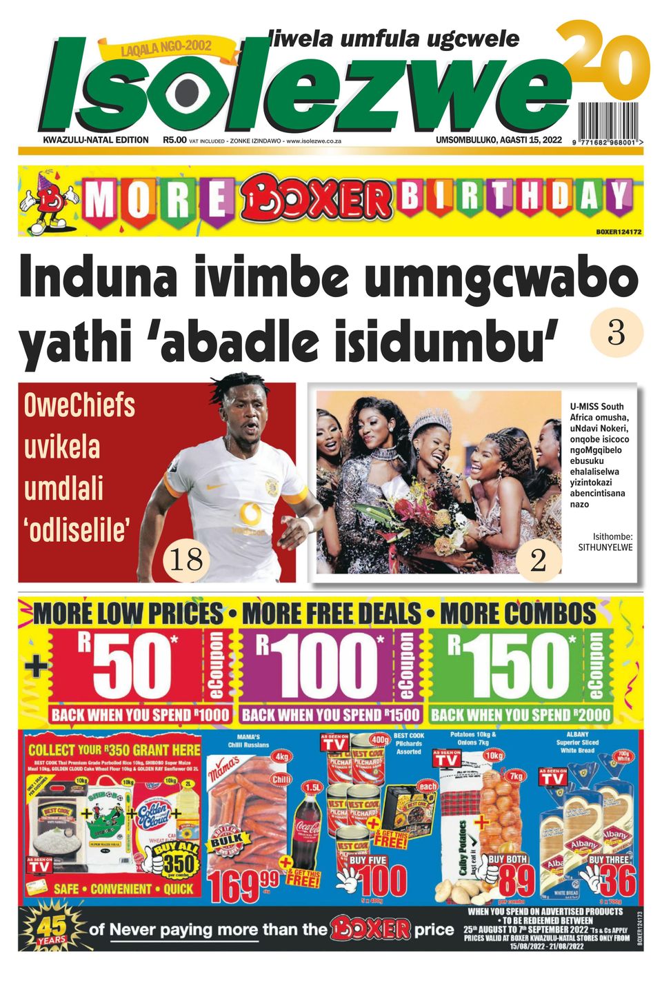Get digital access to Isolezwe - August 15, 2022 issue | Magzter.com