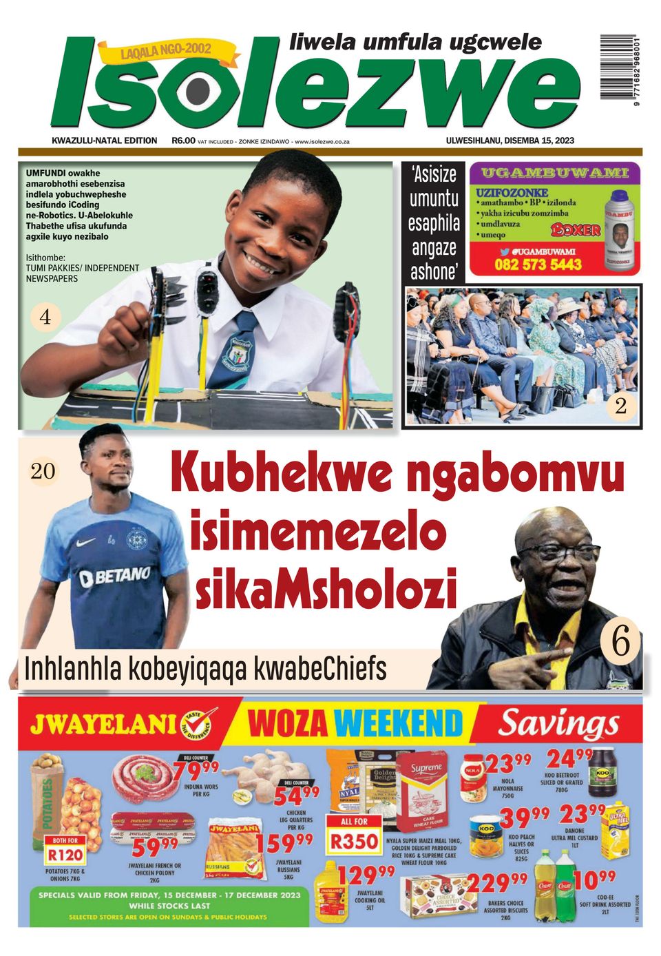 Get digital access to Isolezwe - December 15, 2023 issue | Magzter.com