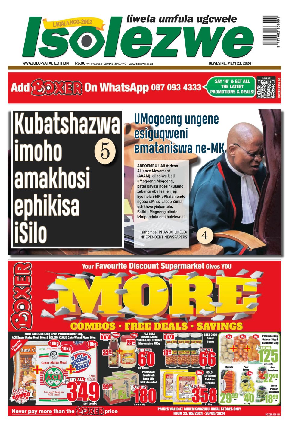 Get digital access to Isolezwe - May 23, 2024 issue | Magzter.com