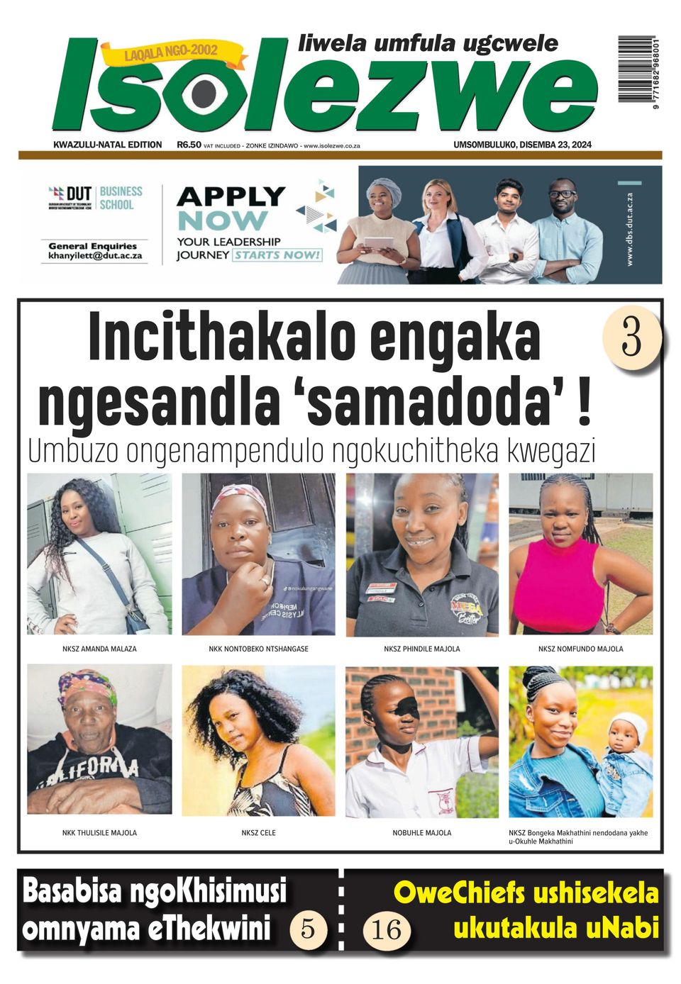 Get digital access to Isolezwe - December 23, 2024 issue | Magzter.com