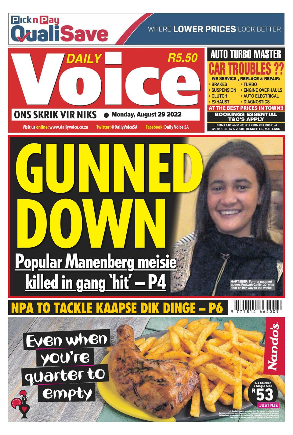 Daily Voice-August 29, 2022 Newspaper - Get your Digital Subscription