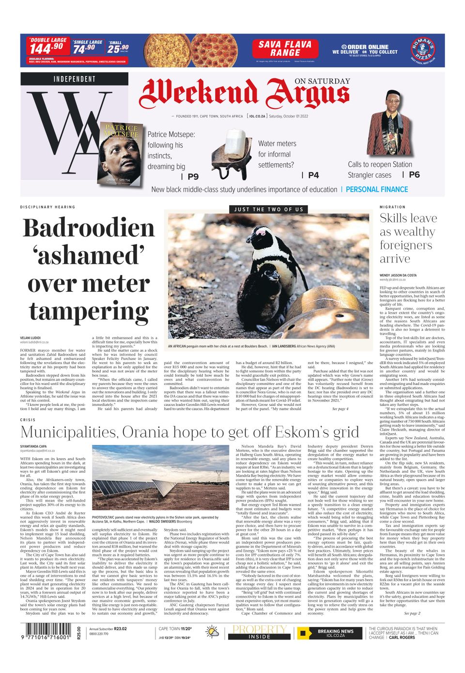 Weekend Argus on Saturday Newspaper - Get your Digital Subscription