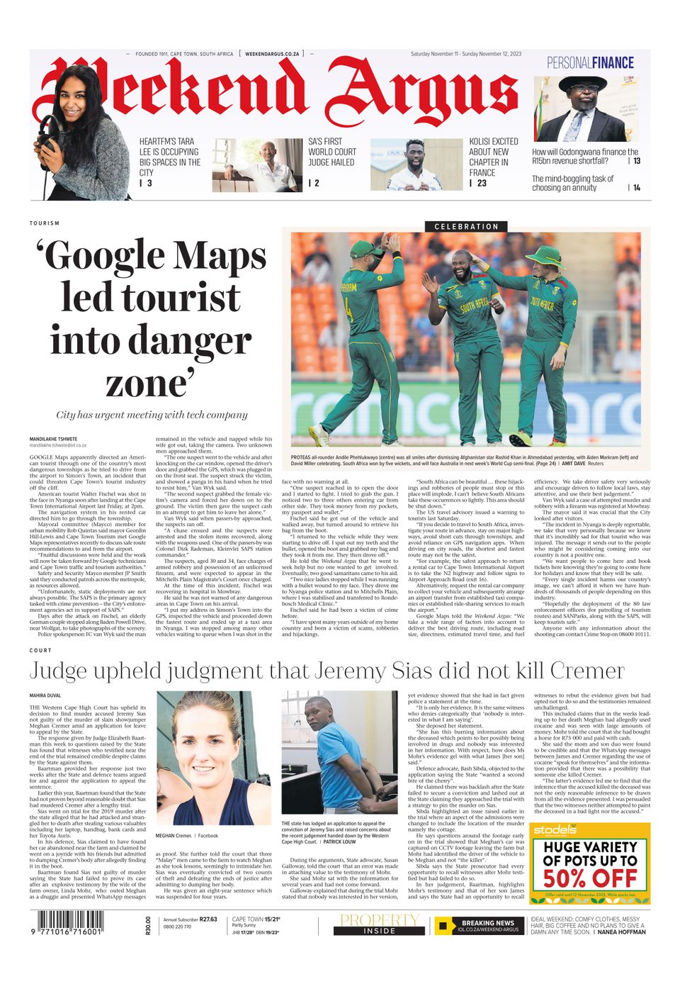 Weekend Argus on Saturday Newspaper - Get your Digital Subscription