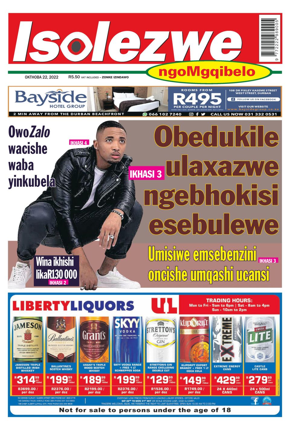 Isolezwe ngoMqibelo-October 22, 2022 Newspaper
