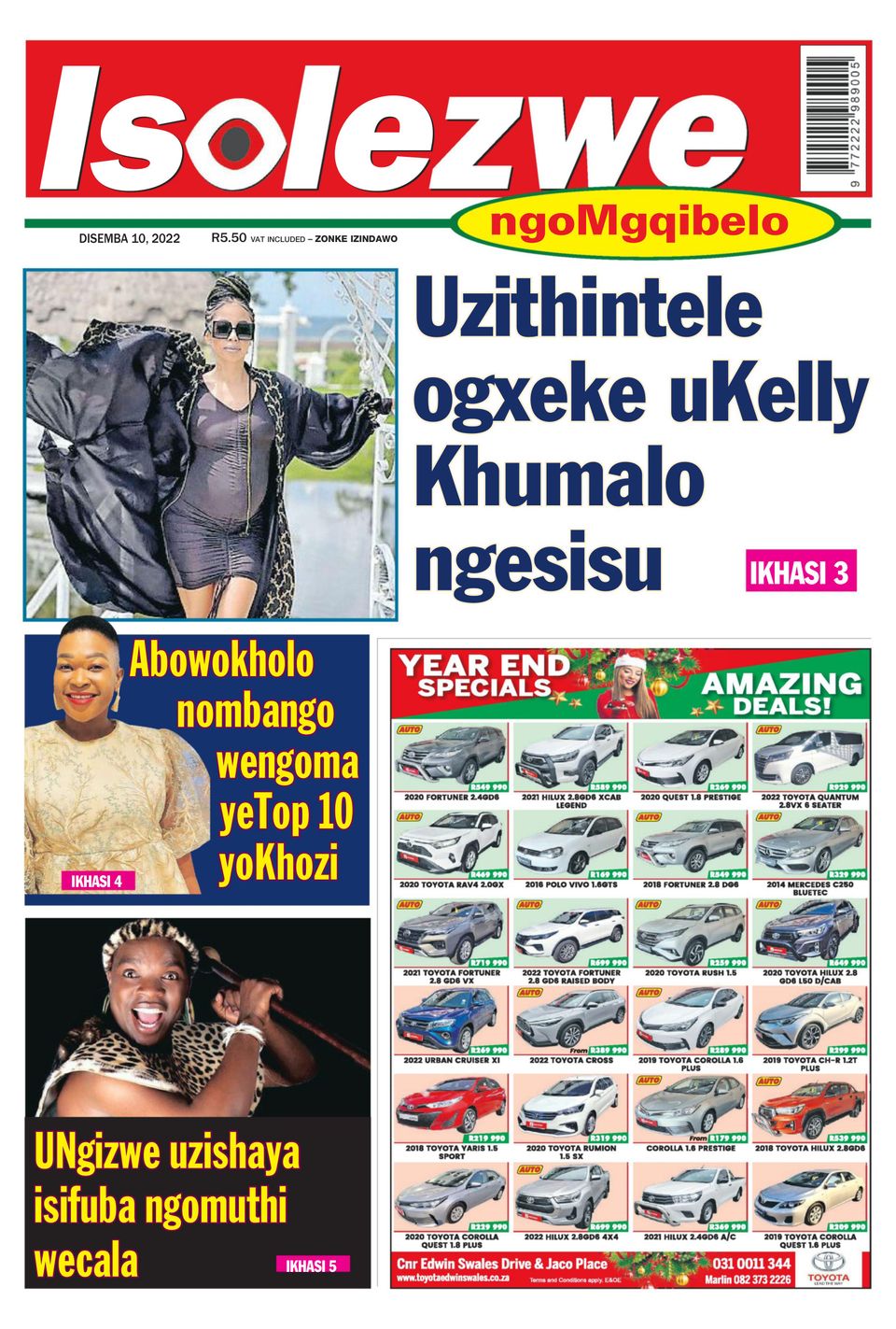 Isolezwe ngoMqibelo-December 10, 2022 Newspaper