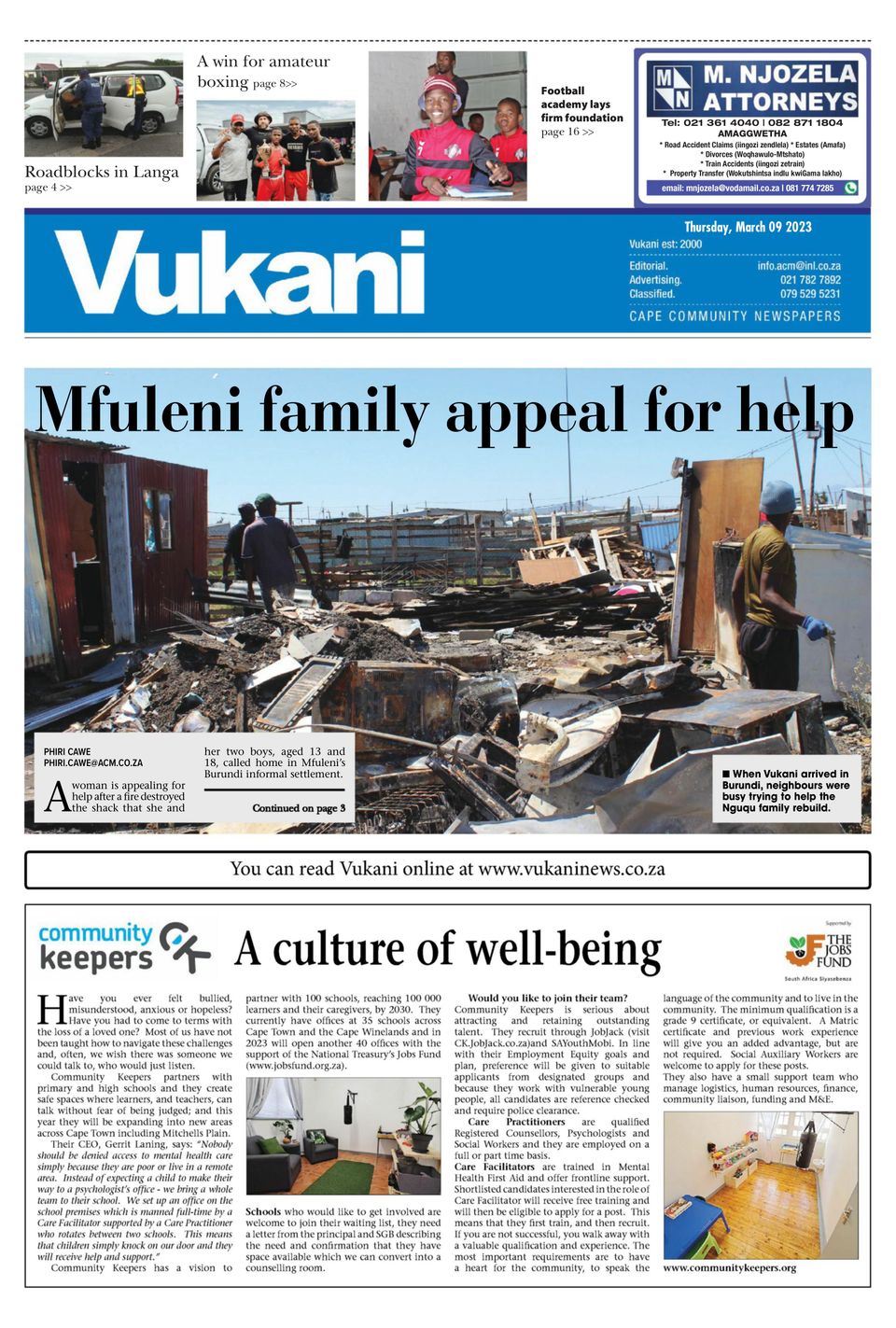Get digital access to Vukani - March 09, 2023 issue | Magzter.com