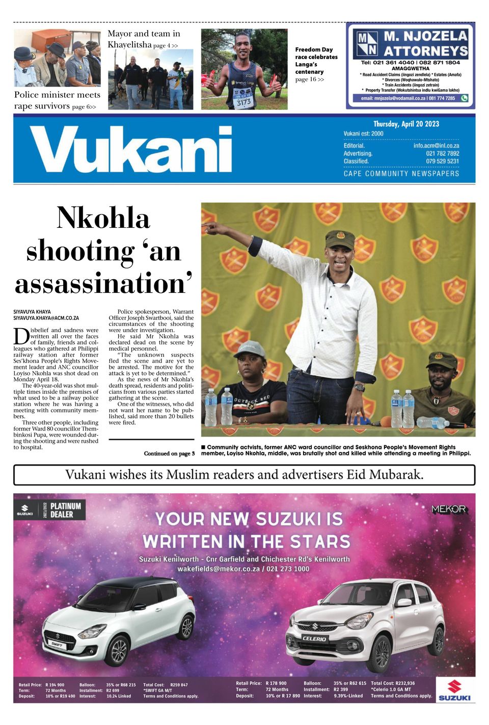 Get digital access to Vukani - April 20, 2023 issue | Magzter.com