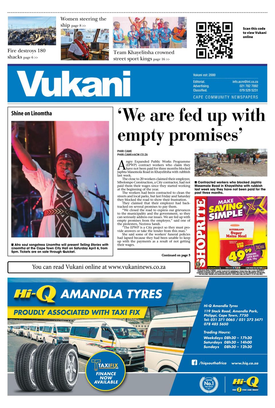 Get digital access to Vukani - March 21, 2024 issue | Magzter.com