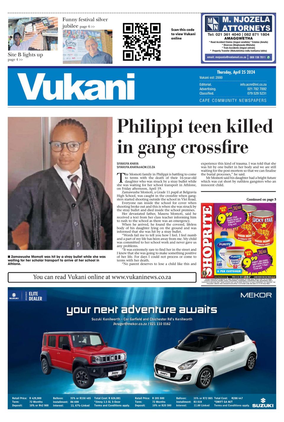 Vukani Newspaper - Get your Digital Subscription