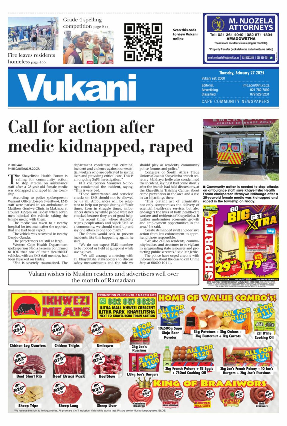 Get digital access to Vukani - February 27, 2025 issue | Magzter.com