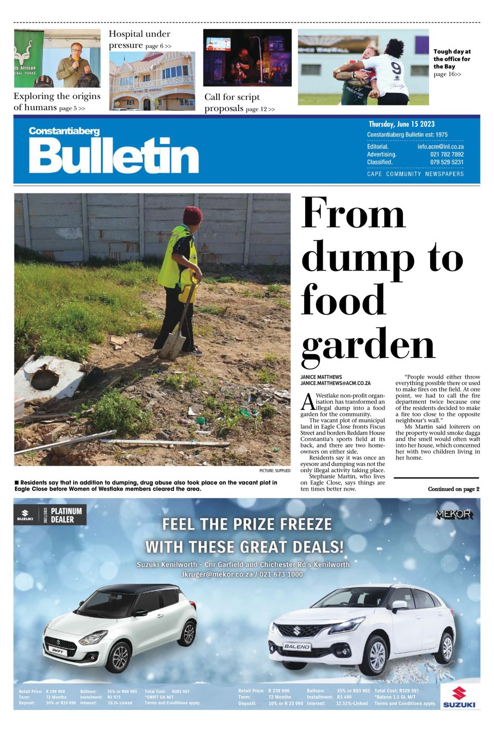 Constantiaberg Bulletin-June 15, 2023 Newspaper