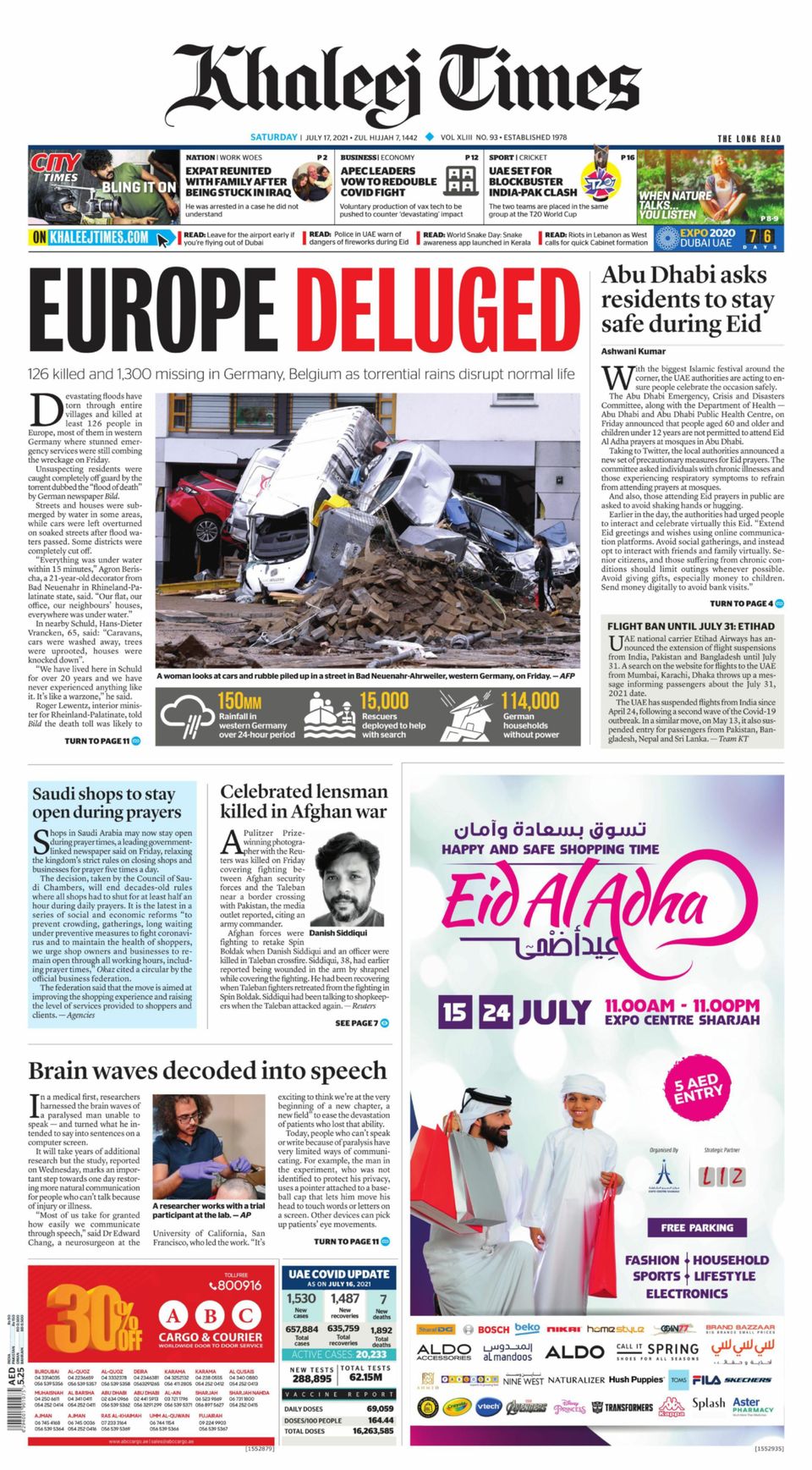 Get digital access to Khaleej Times - July 17, 2021 issue | Magzter.com