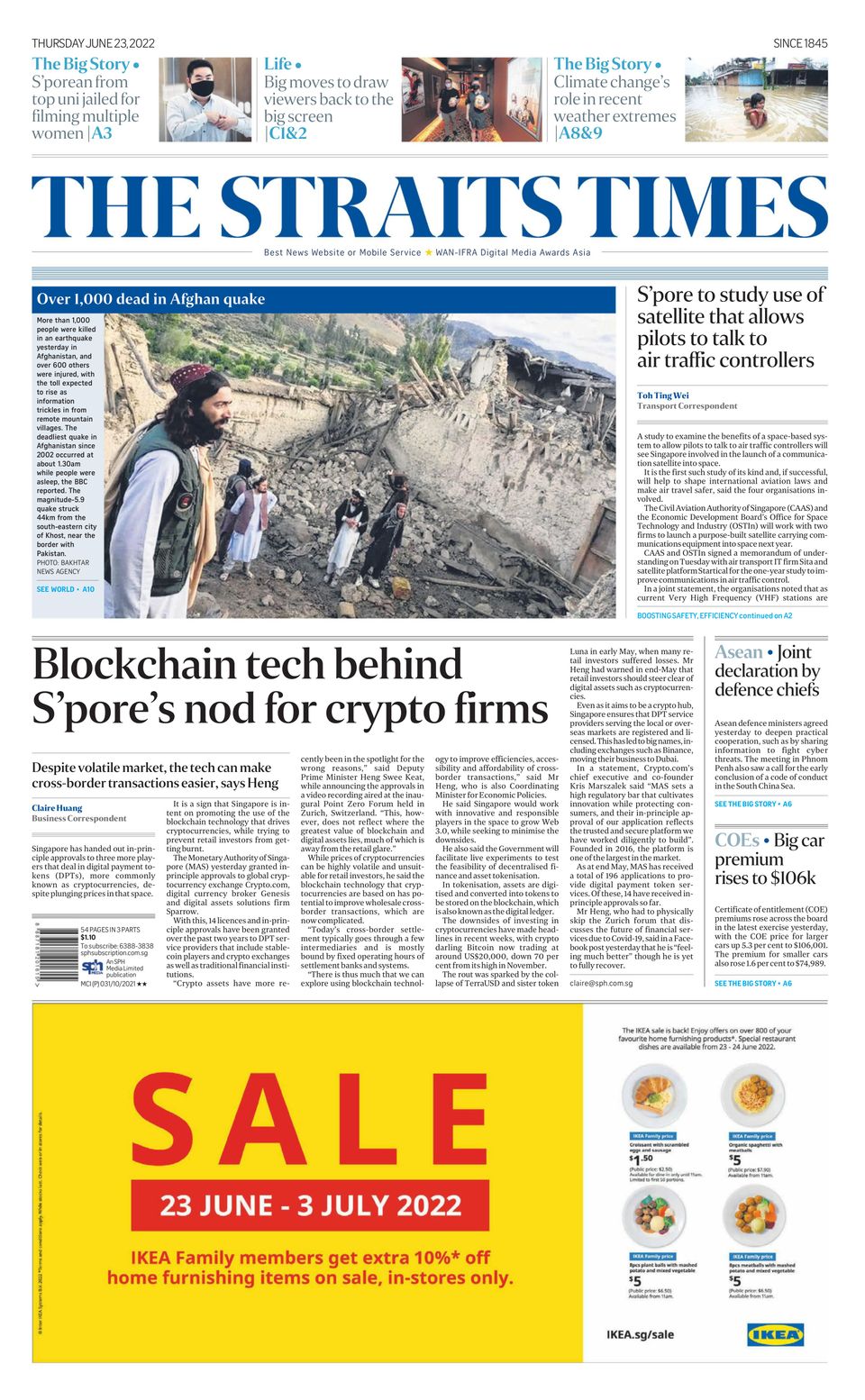 Get digital access to The Straits Times - June 23, 2022 issue | Magzter.com