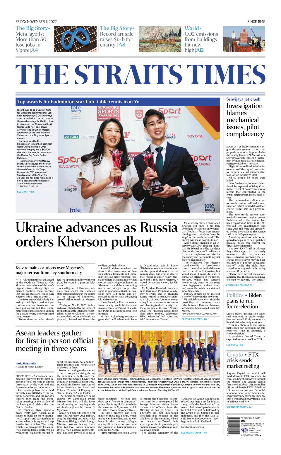 Get digital access to The Straits Times - November 11, 2022 issue ...