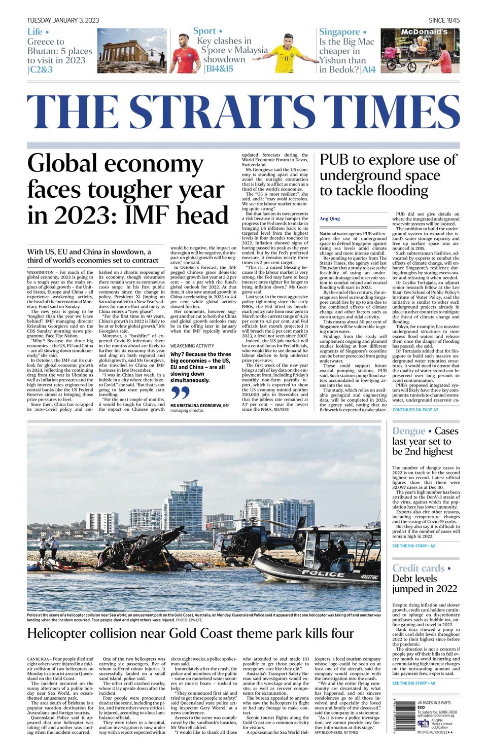The Straits Times-January 03, 2023 Newspaper - Get your Digital Subscription