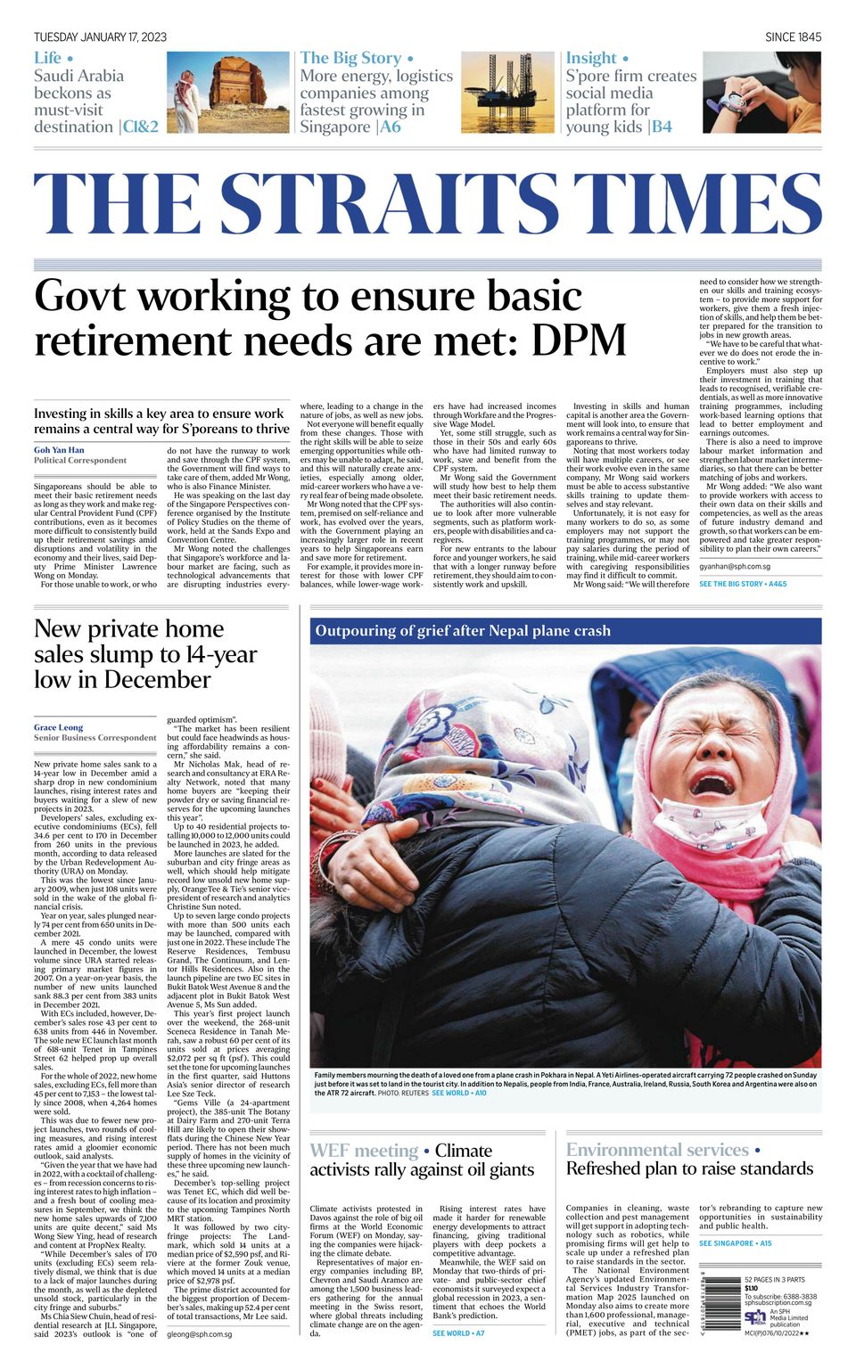 The Straits Times-January 17, 2023 Newspaper - Get your Digital Subscription