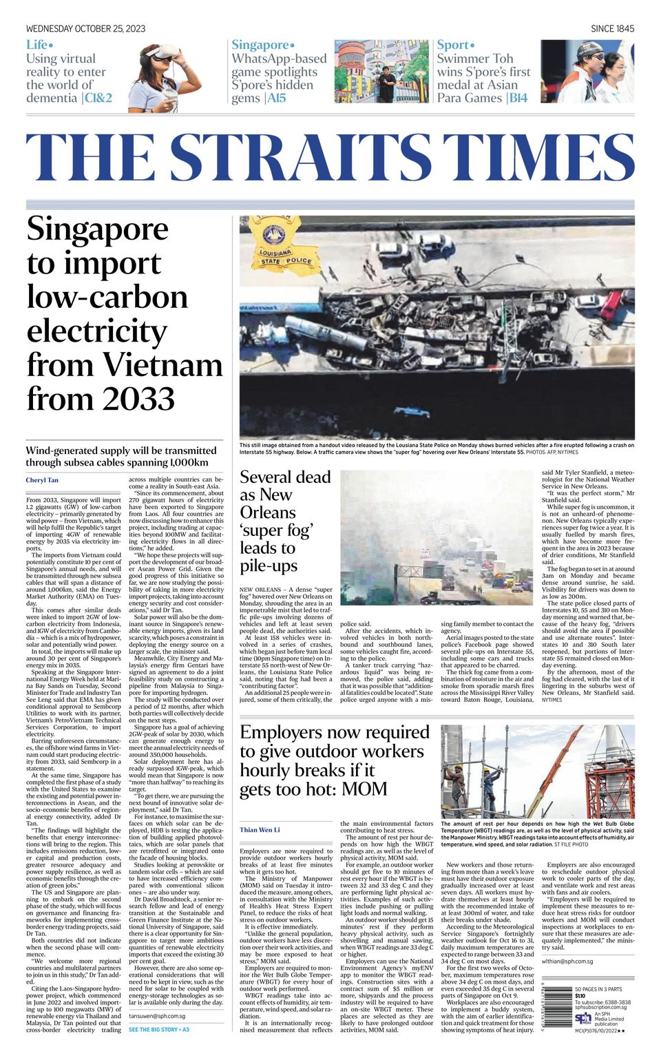 Get digital access to The Straits Times - October 25, 2023 issue | Magzter.com