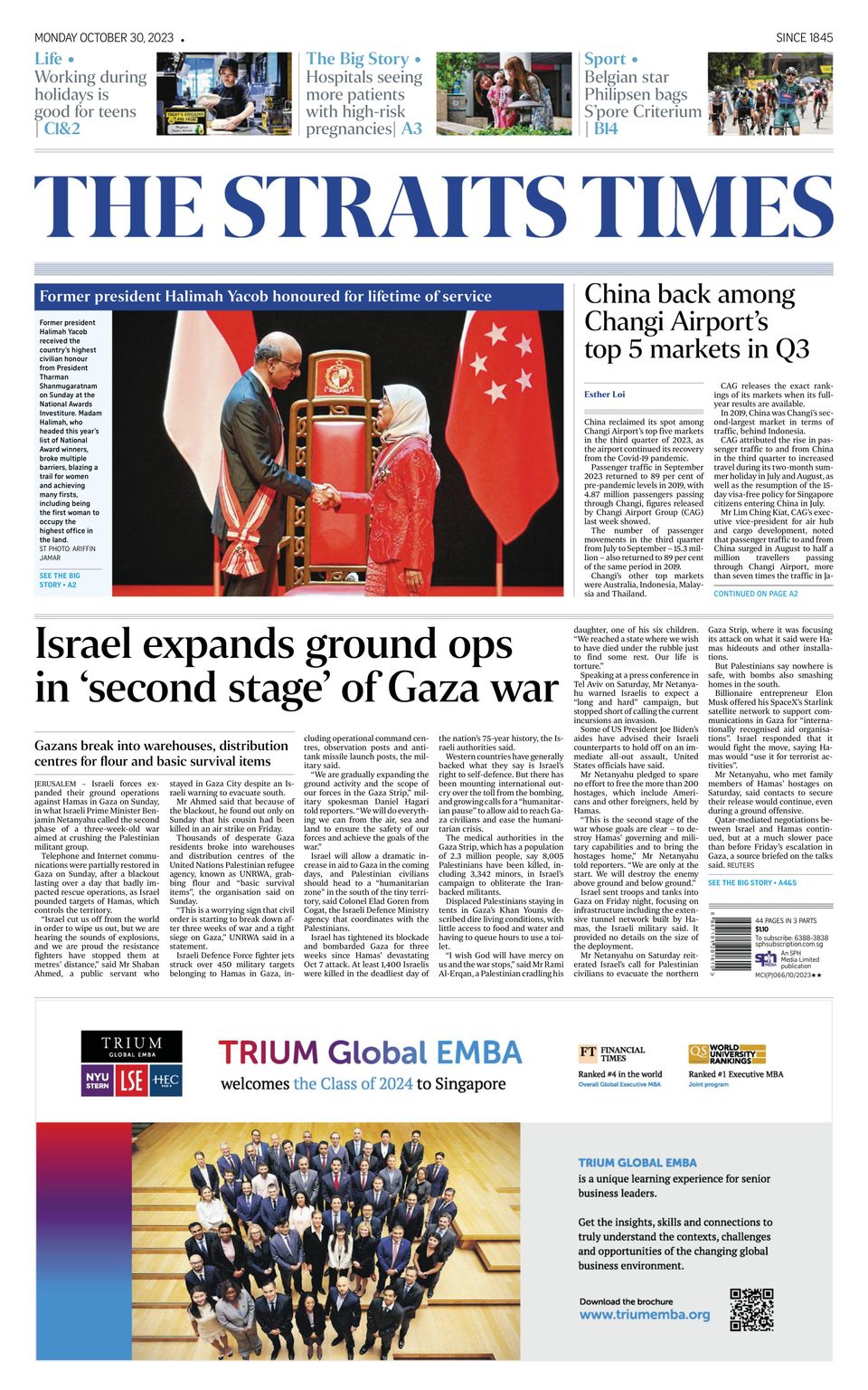 Get digital access to The Straits Times - October 30, 2023 issue | Magzter.com