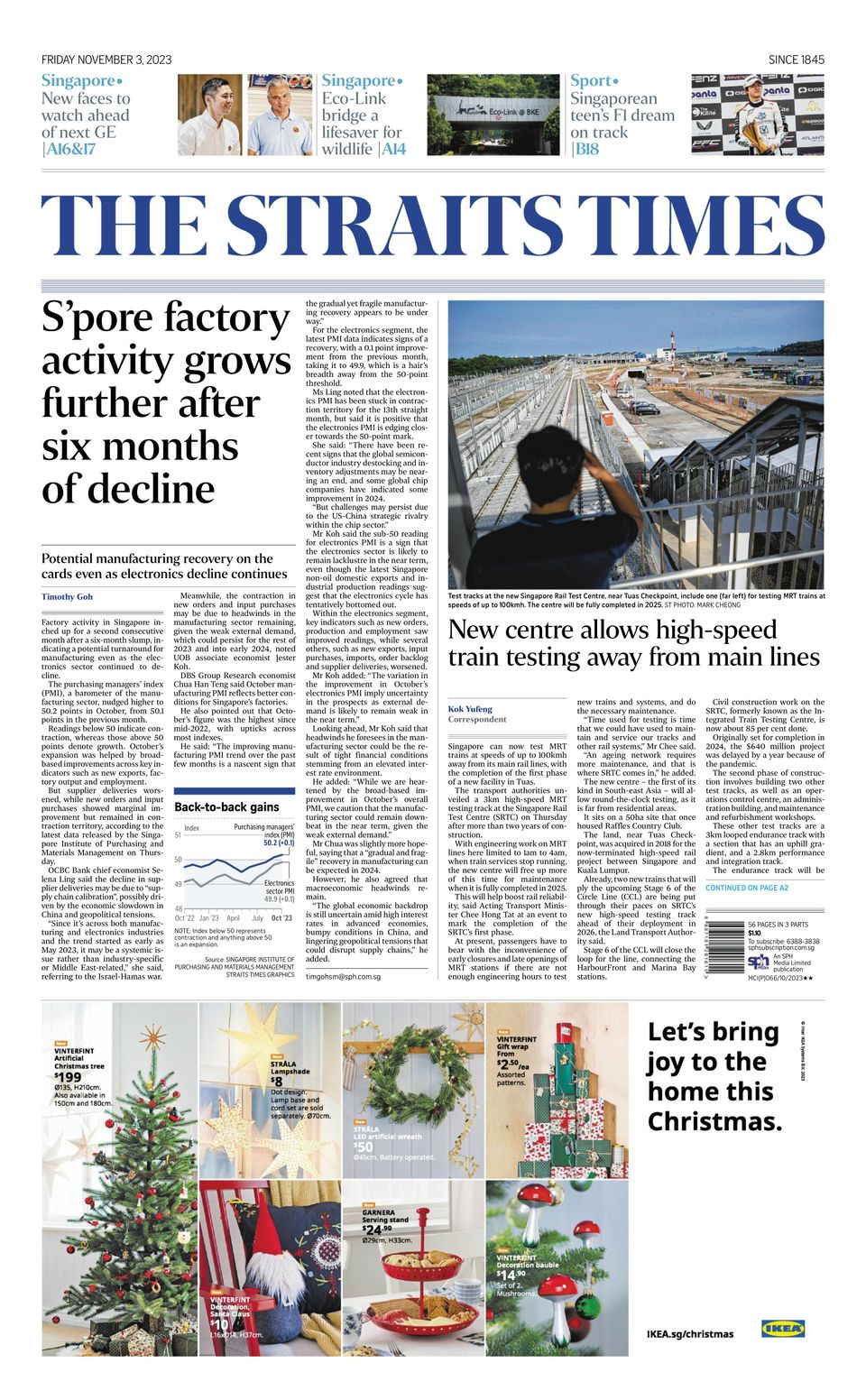 Get digital access to The Straits Times - November 03, 2023 issue | Magzter.com
