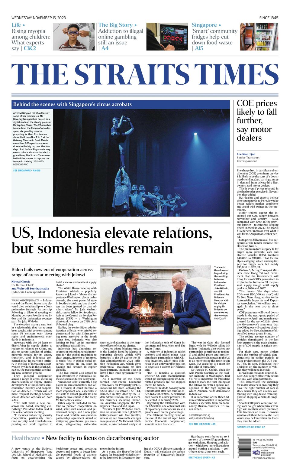 Get digital access to The Straits Times - November 15, 2023 issue | Magzter.com