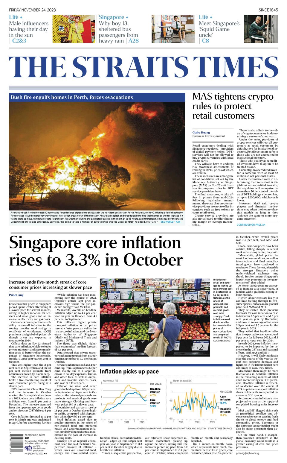 The Straits Times-November 24, 2023 Newspaper - Get your Digital Subscription