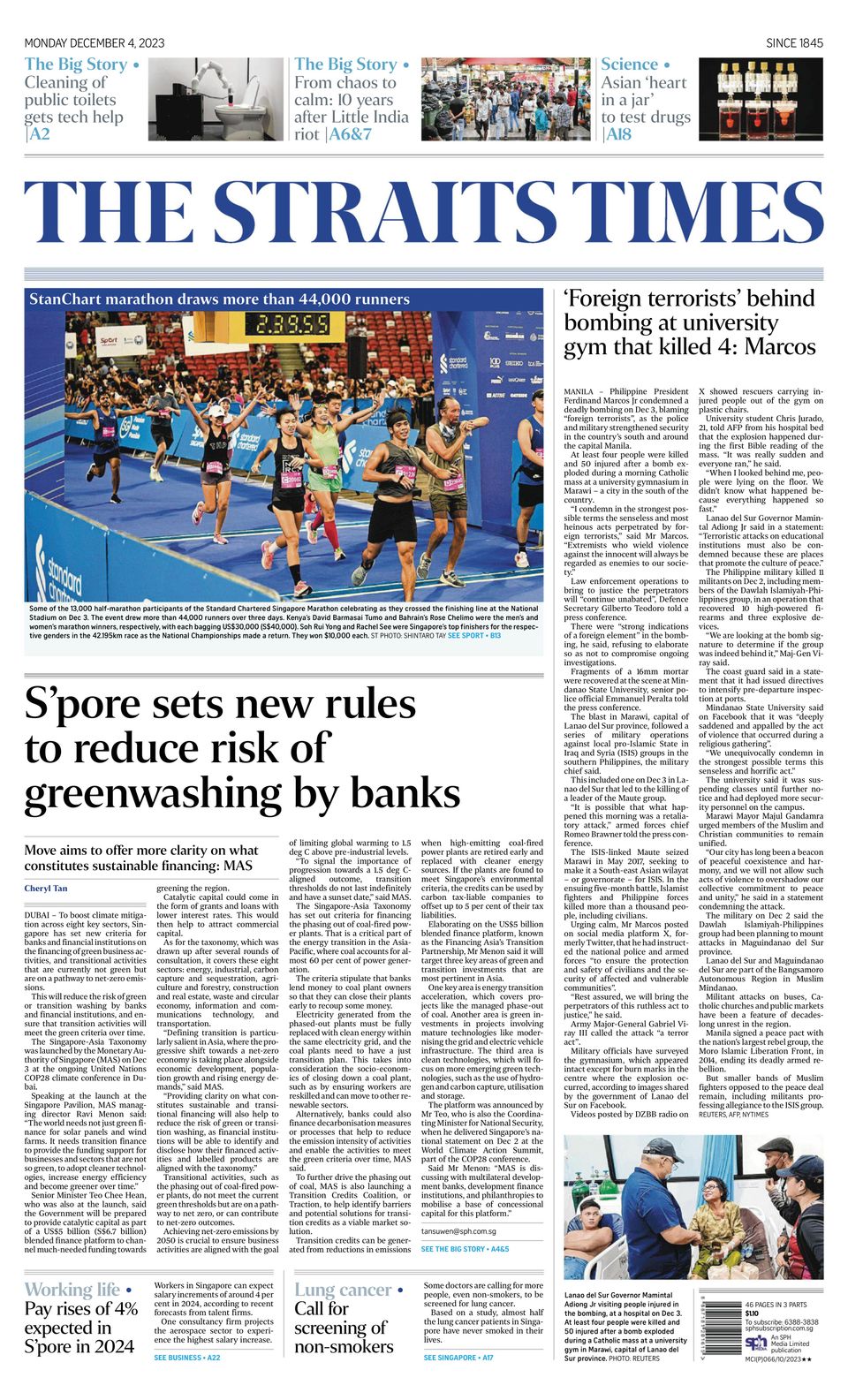 The Straits Times-December 04, 2023 Newspaper - Get your Digital ...