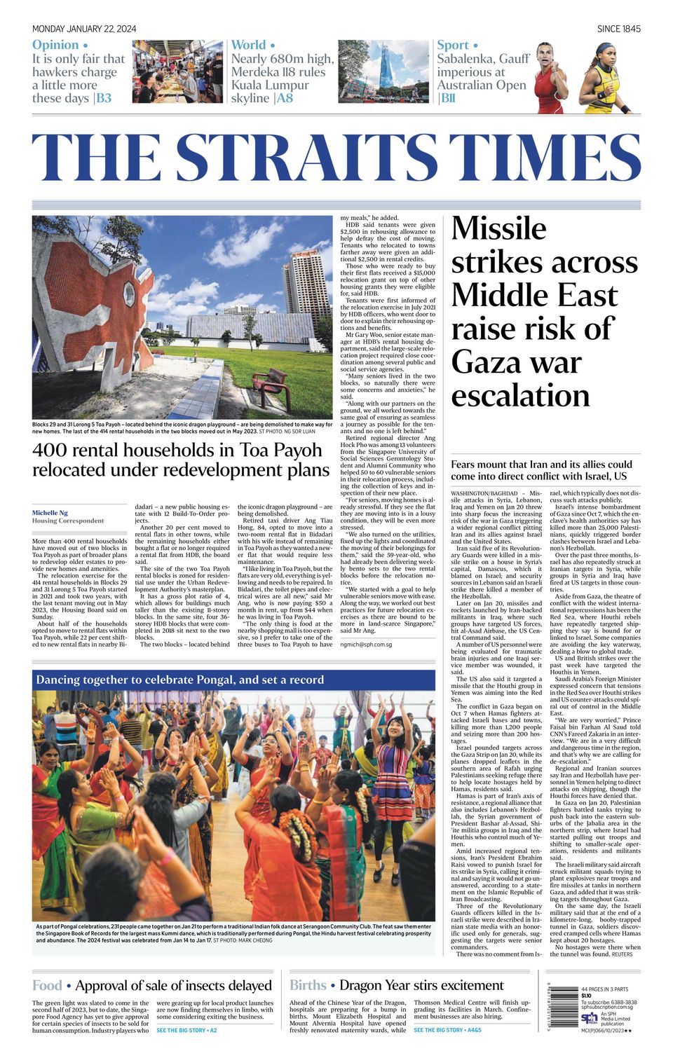 Get digital access to The Straits Times - January 22, 2024 issue | Magzter.com
