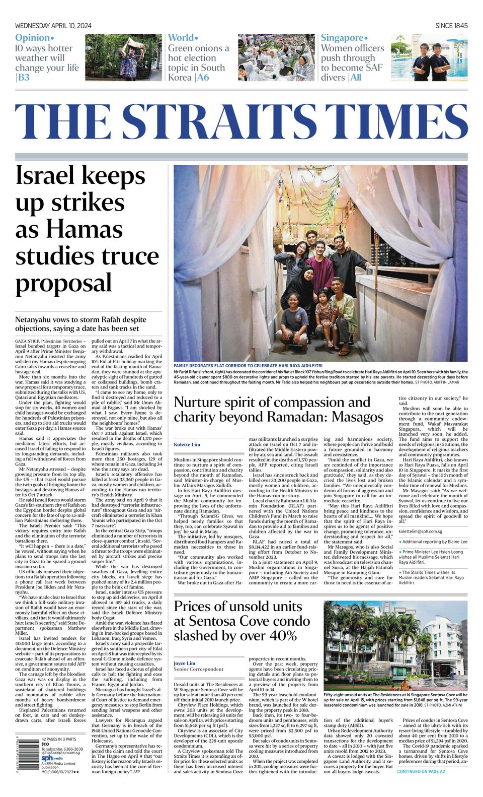 The Straits Times-April 10, 2024 Newspaper - Get your Digital Subscription