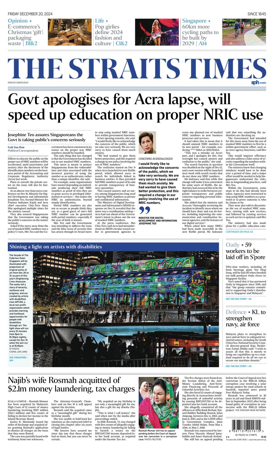 Get digital access to The Straits Times - December 20, 2024 issue | Magzter.com