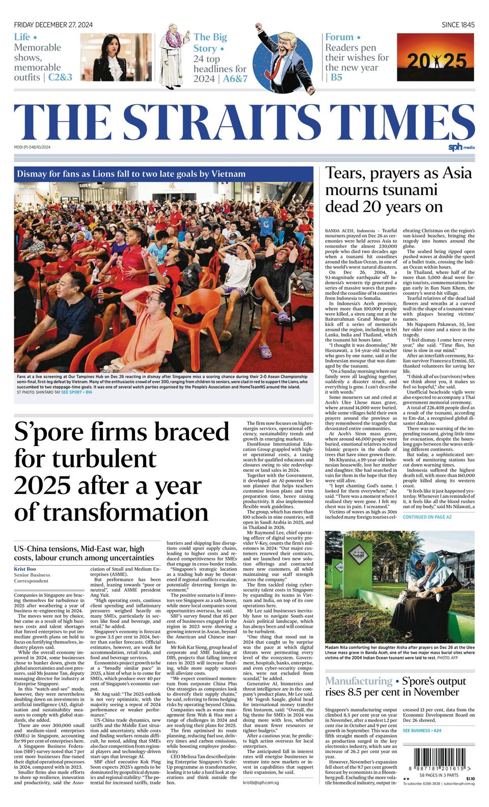 Get digital access to The Straits Times - December 27, 2024 issue | Magzter.com