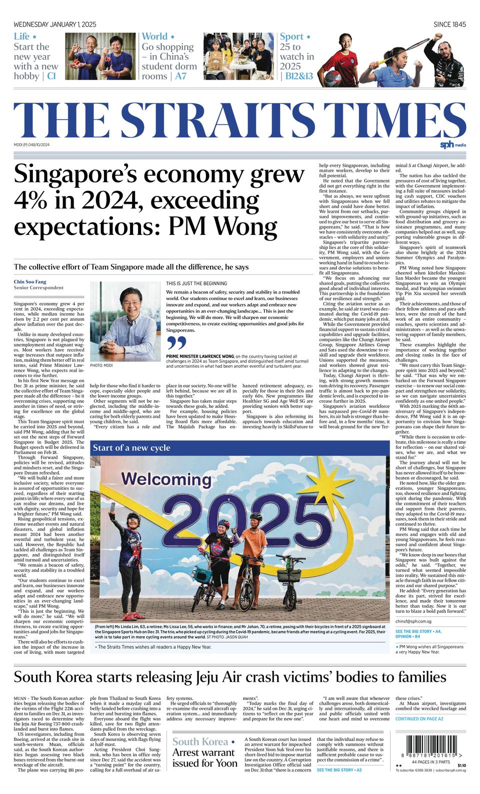Get digital access to The Straits Times - January 01, 2025 issue | Magzter.com