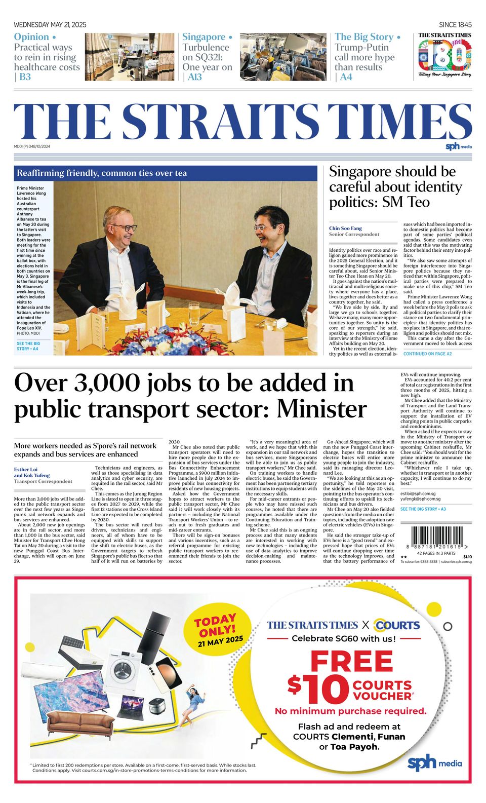 Get digital access to The Straits Times - May 21, 2025 issue | Magzter.com