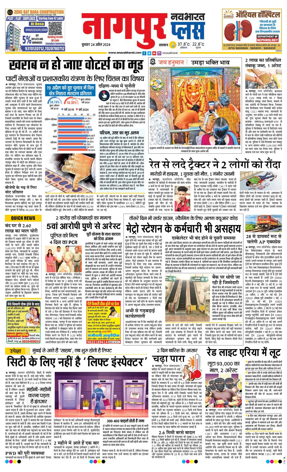Navabharat Nagpur Metro Plus Newspaper - Get your Digital Subscription