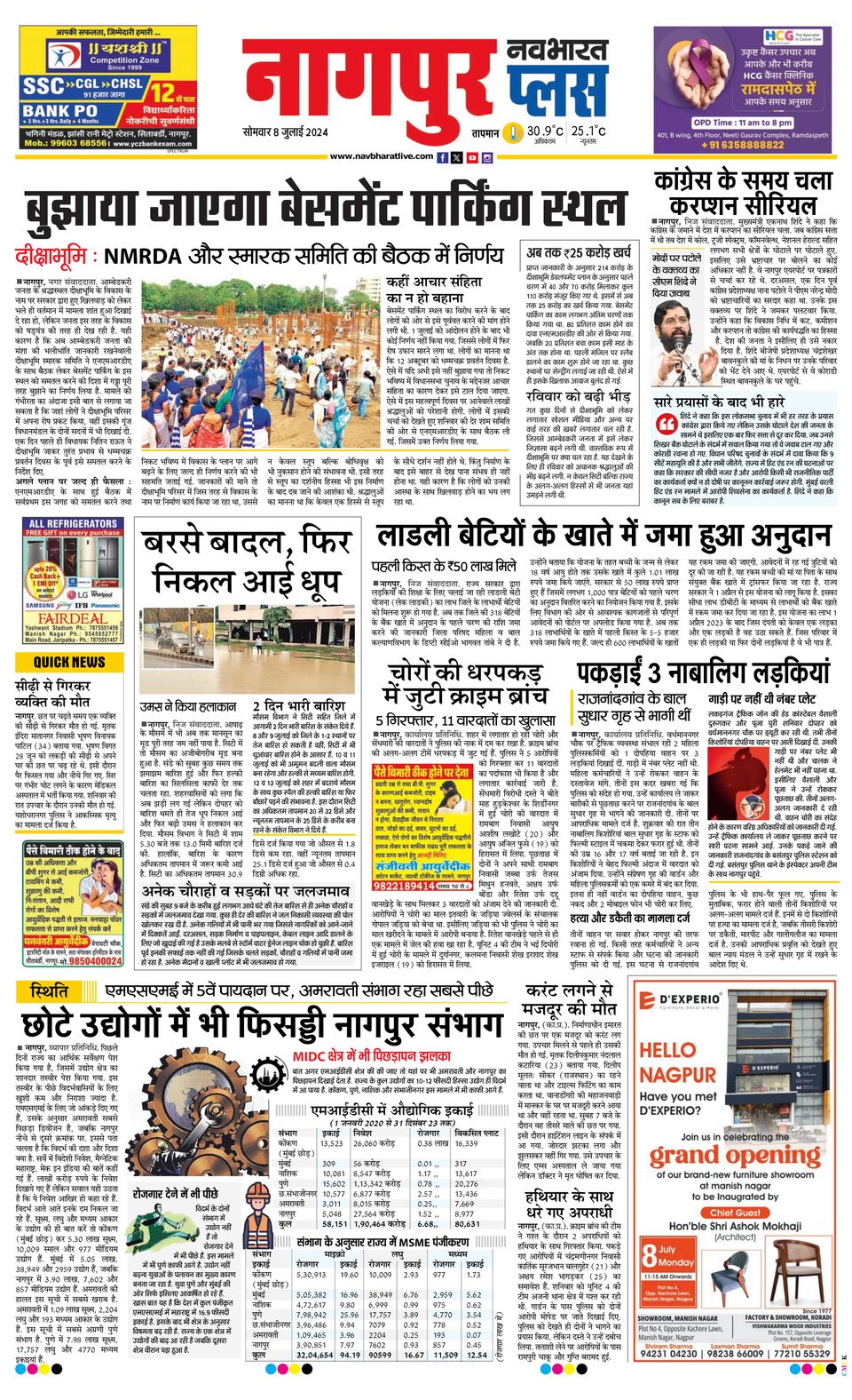 Navabharat Nagpur Metro Plus-July 08, 2024 Newspaper