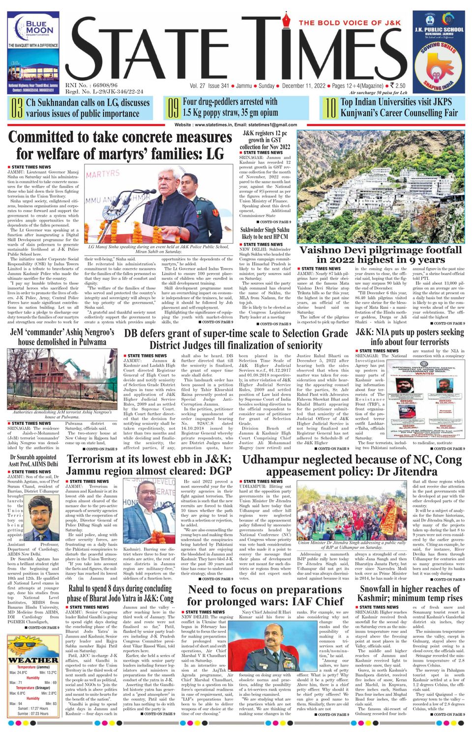 State Times-11-12-2022 Newspaper - Get your Digital Subscription