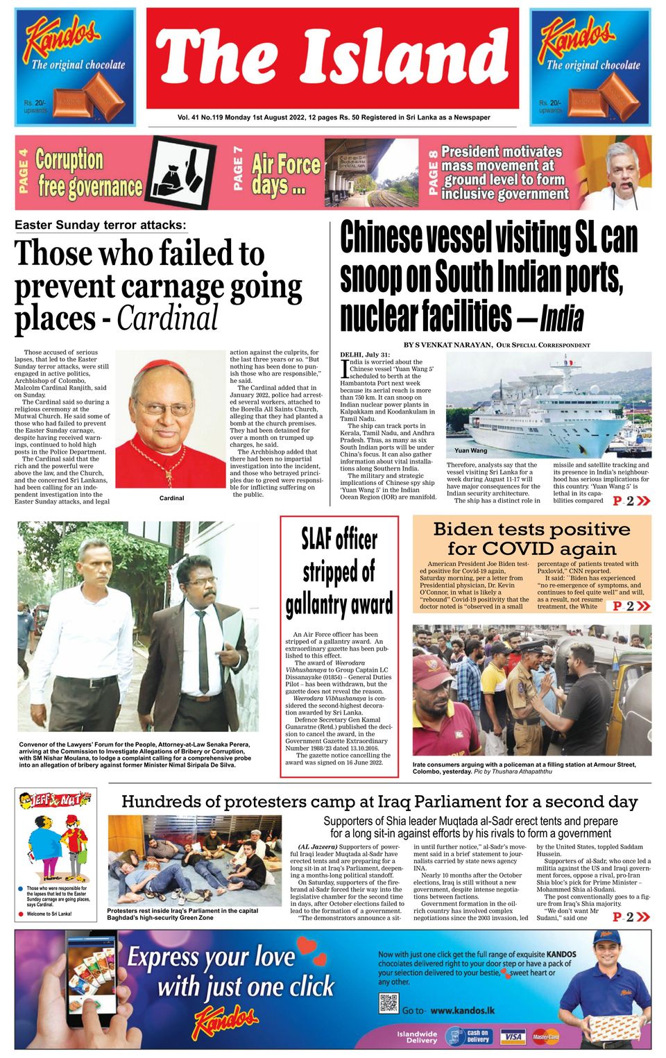 The Island-August 01, 2022 Newspaper - Get your Digital Subscription