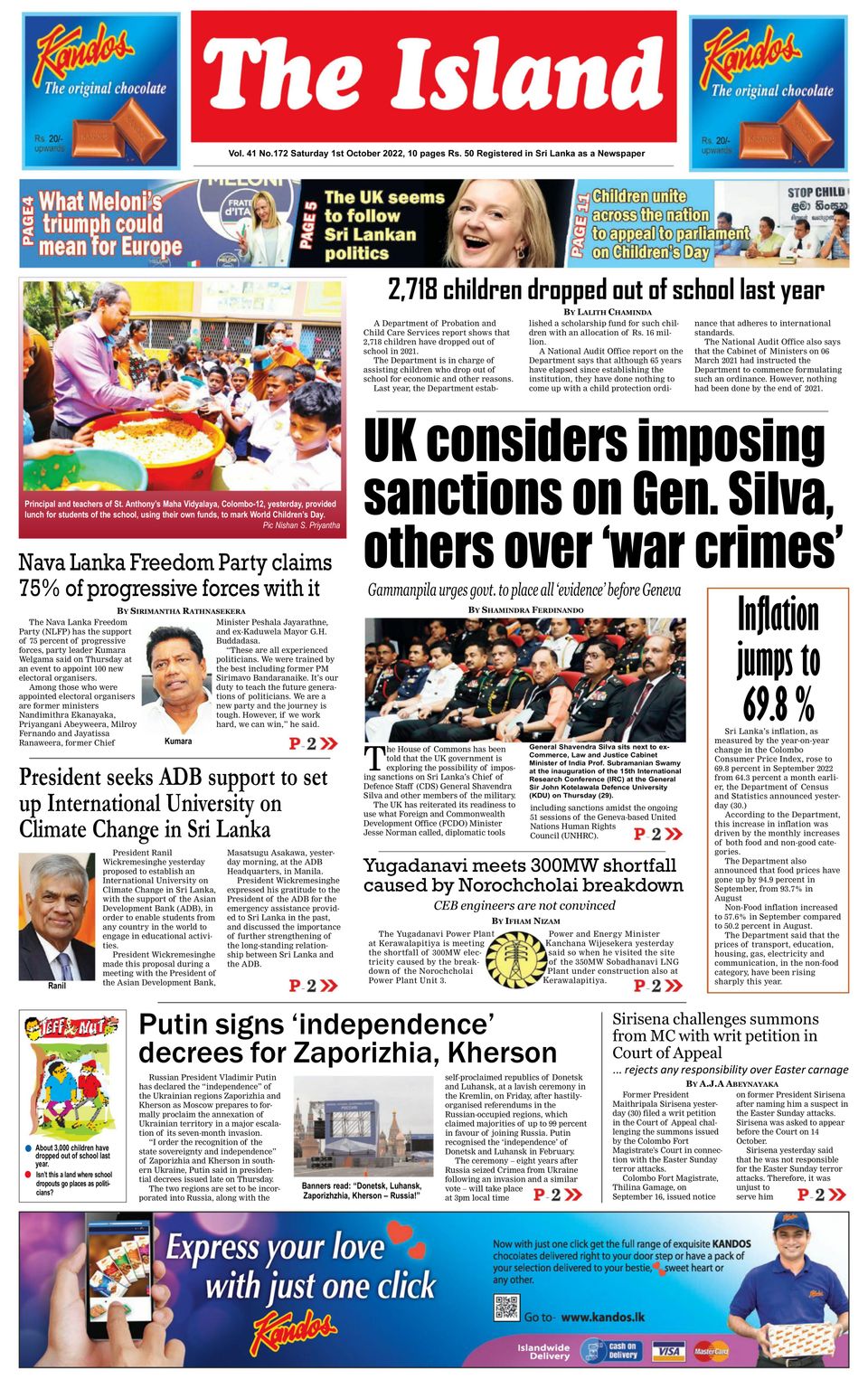 Get digital access to The Island - October 01, 2022 issue | Magzter.com