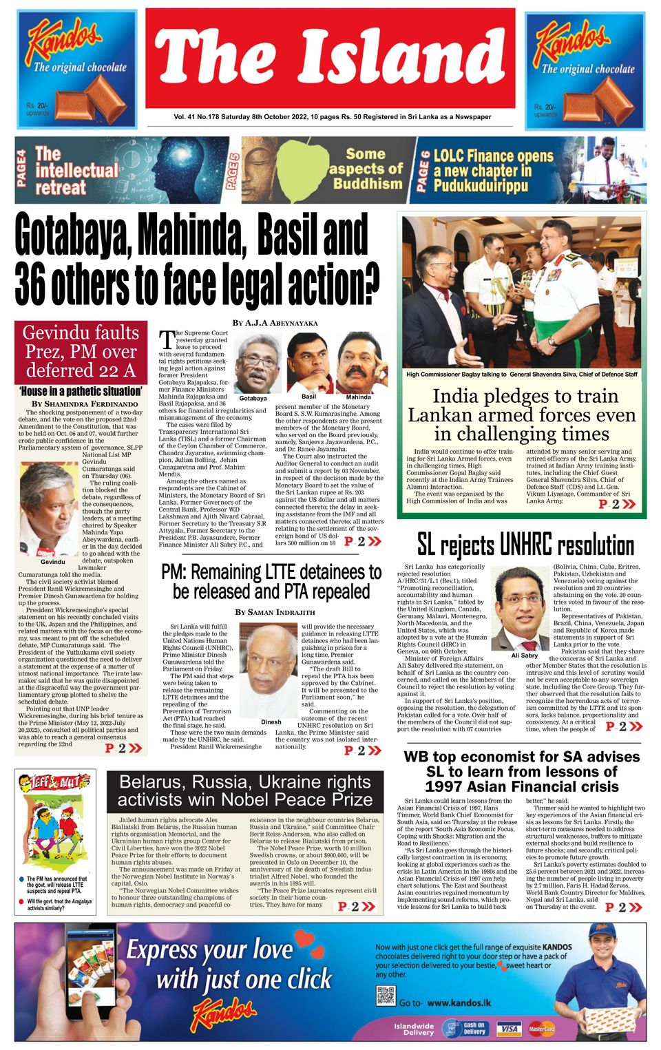 The Island-October 08, 2022 Newspaper - Get your Digital Subscription