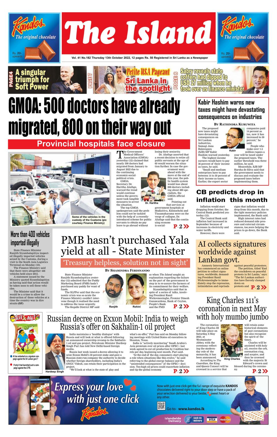 The Island-October 13, 2022 Newspaper - Get your Digital Subscription