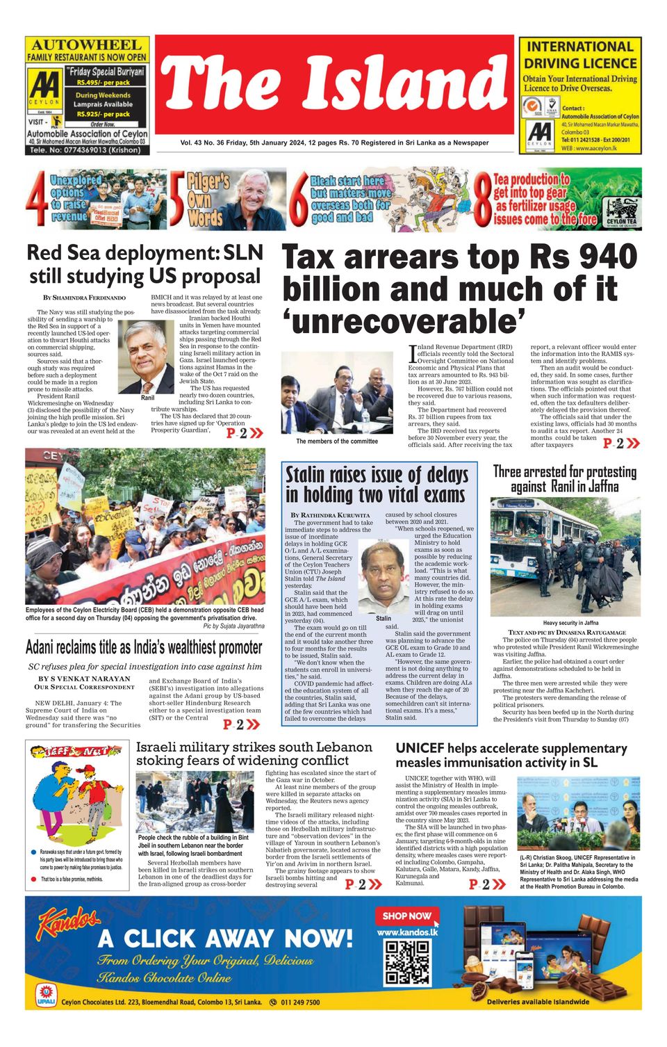 Get digital access to The Island - January 05, 2024 issue | Magzter.com