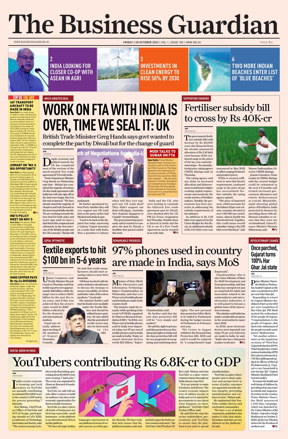 The Business Guardian-October 28, 2022 Newspaper