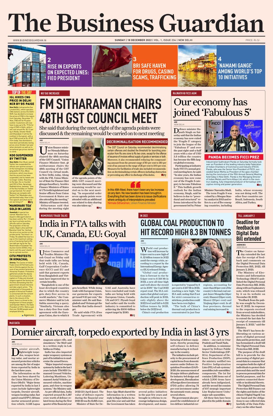 The Business Guardian-December 18, 2022 Newspaper