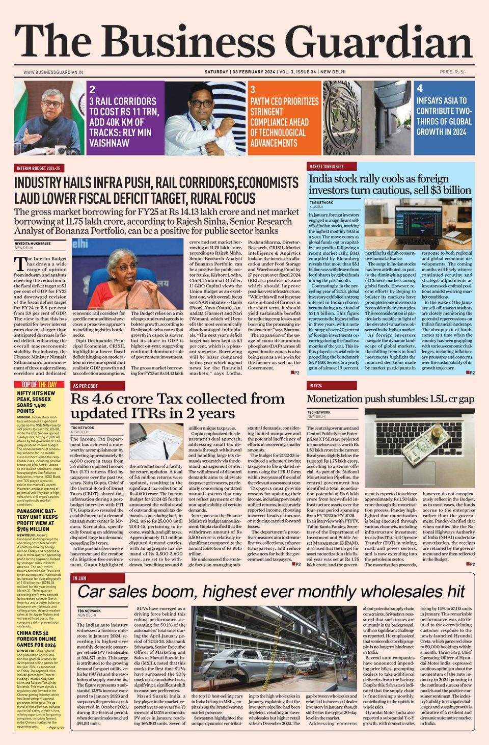 Get digital access to The Business Guardian - February 03, 2024 issue ...