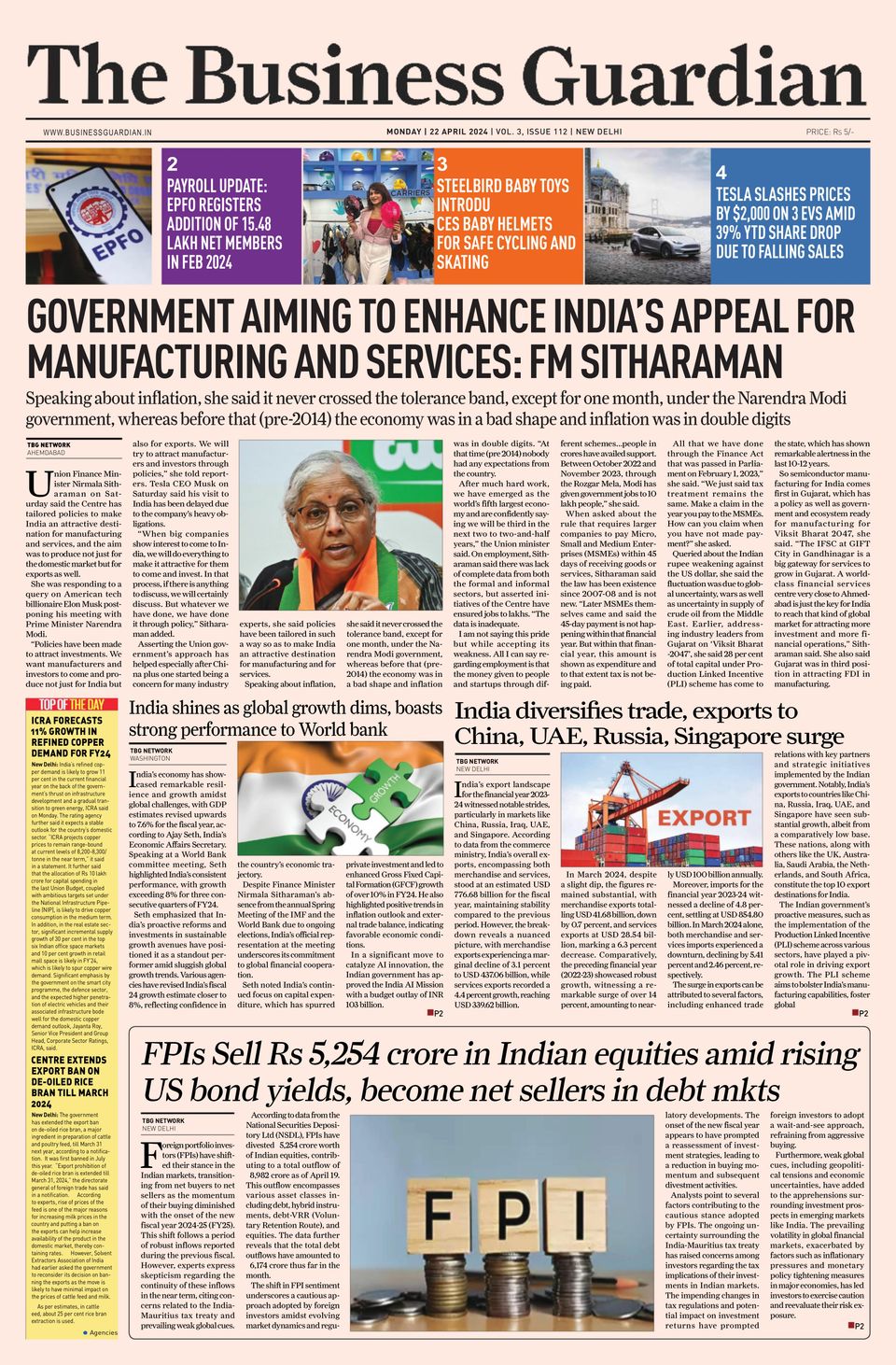 The Business Guardian-April 22, 2024 Newspaper