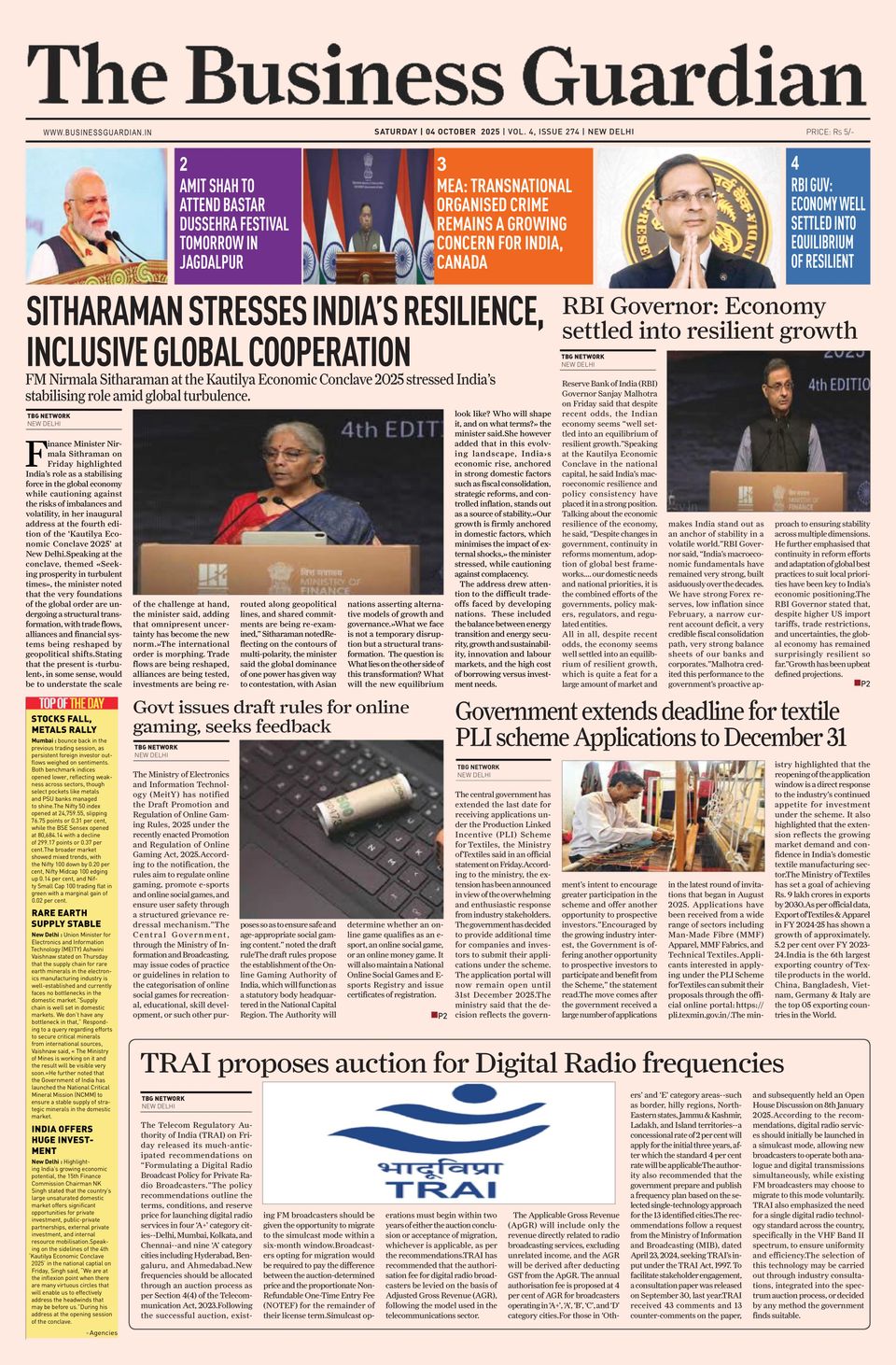 Get digital access to The Business Guardian - October 04, 2025 issue ...