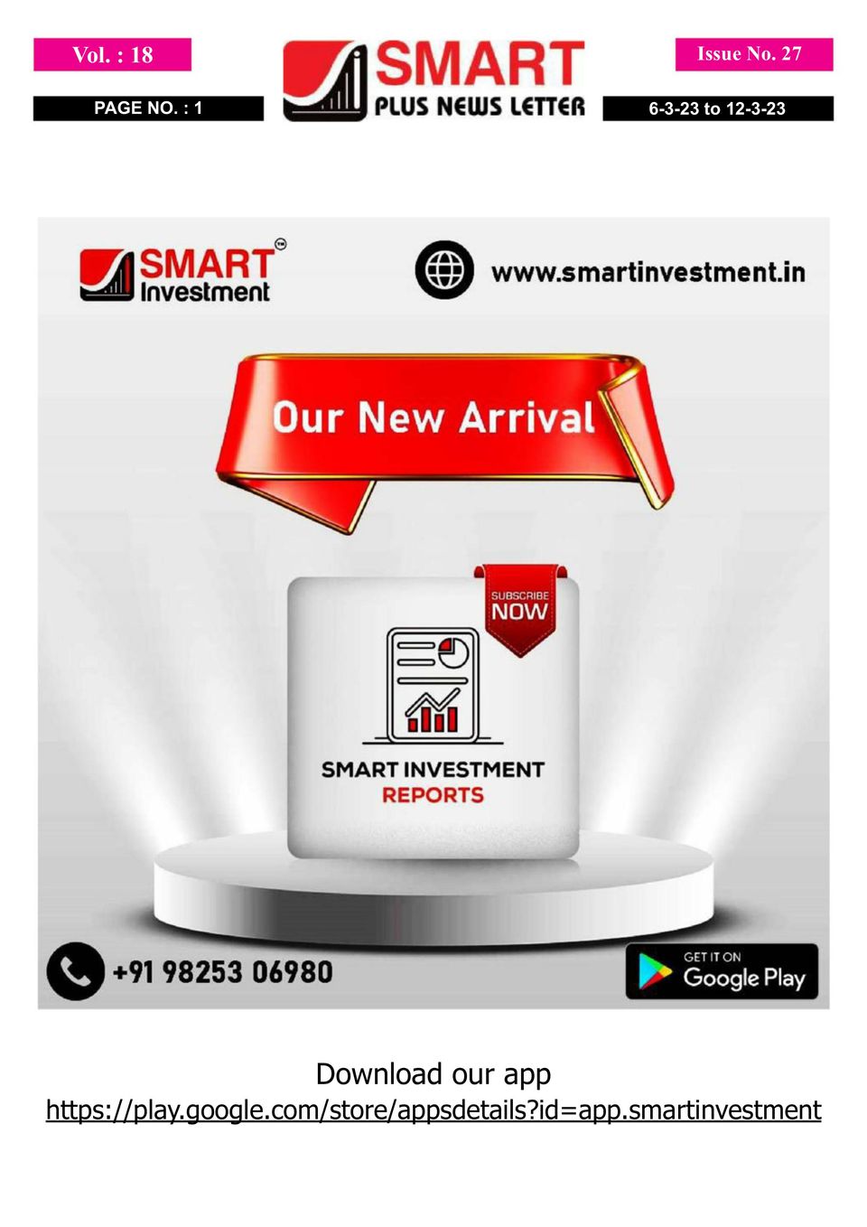 Smart Plus Newsletter-Volume 18 - Issue 27 Magazine