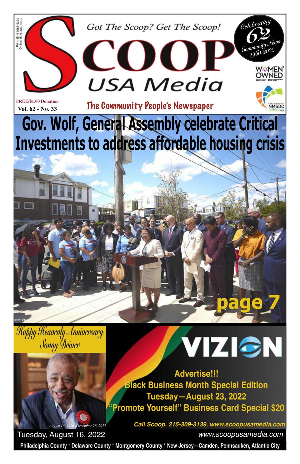 Scoop USA Newspaper-August 16, 2022 Newspaper - Get your Digital Subscription