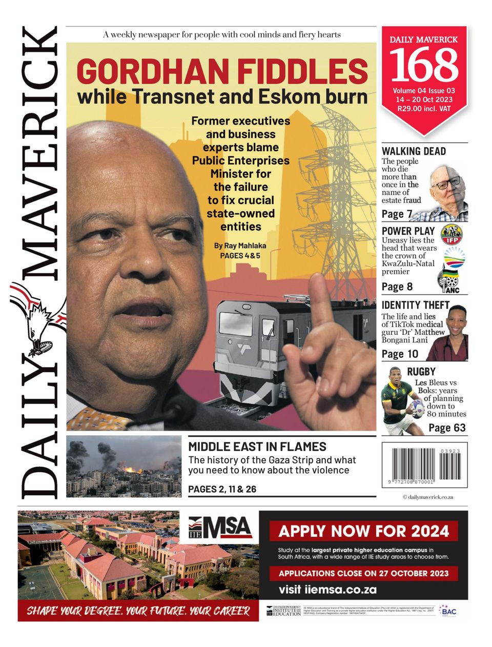 Get digital access to Daily Maverick - October 14, 2023 issue | Magzter.com